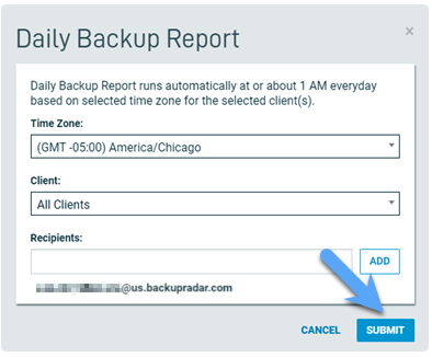 Integrating with Datto SaaS Protection Emails – Backup Radar